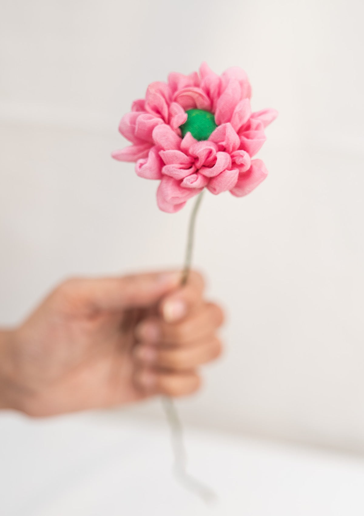 Koki Pink Textile Flower Stem