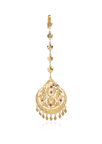 Morni Handmade Gold tone Silver Mangtikka