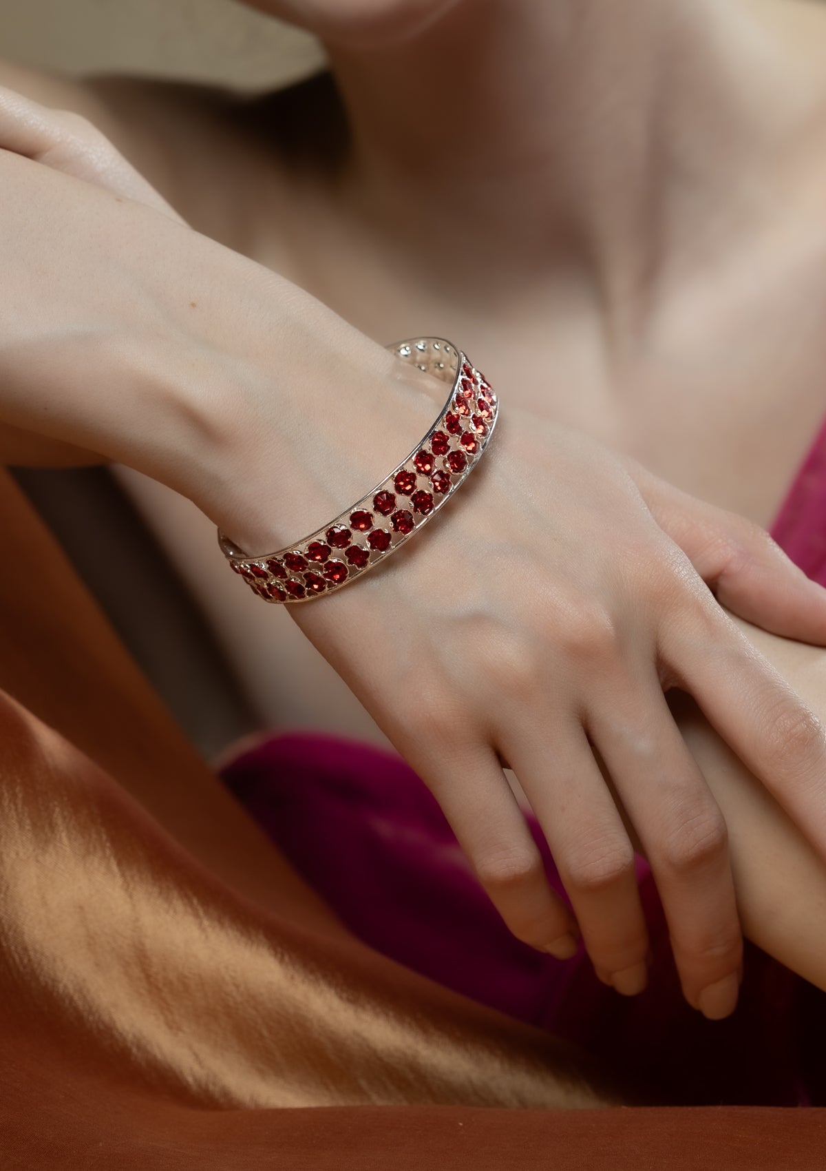 Shop Devi Gold Tone Handmade Silver Bangles - Set of 2 Online