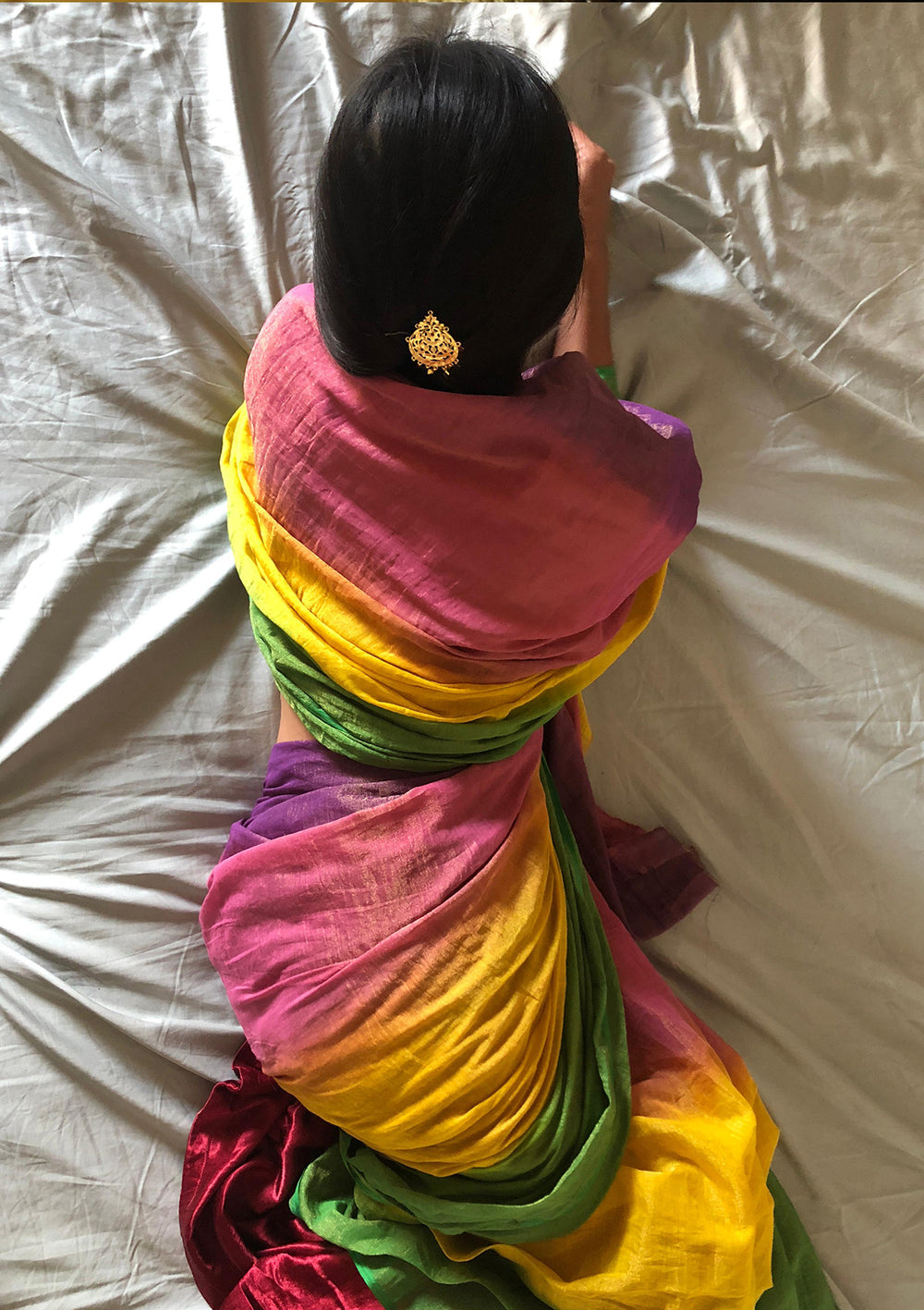 Rainbow Chanderi Tissue Saree