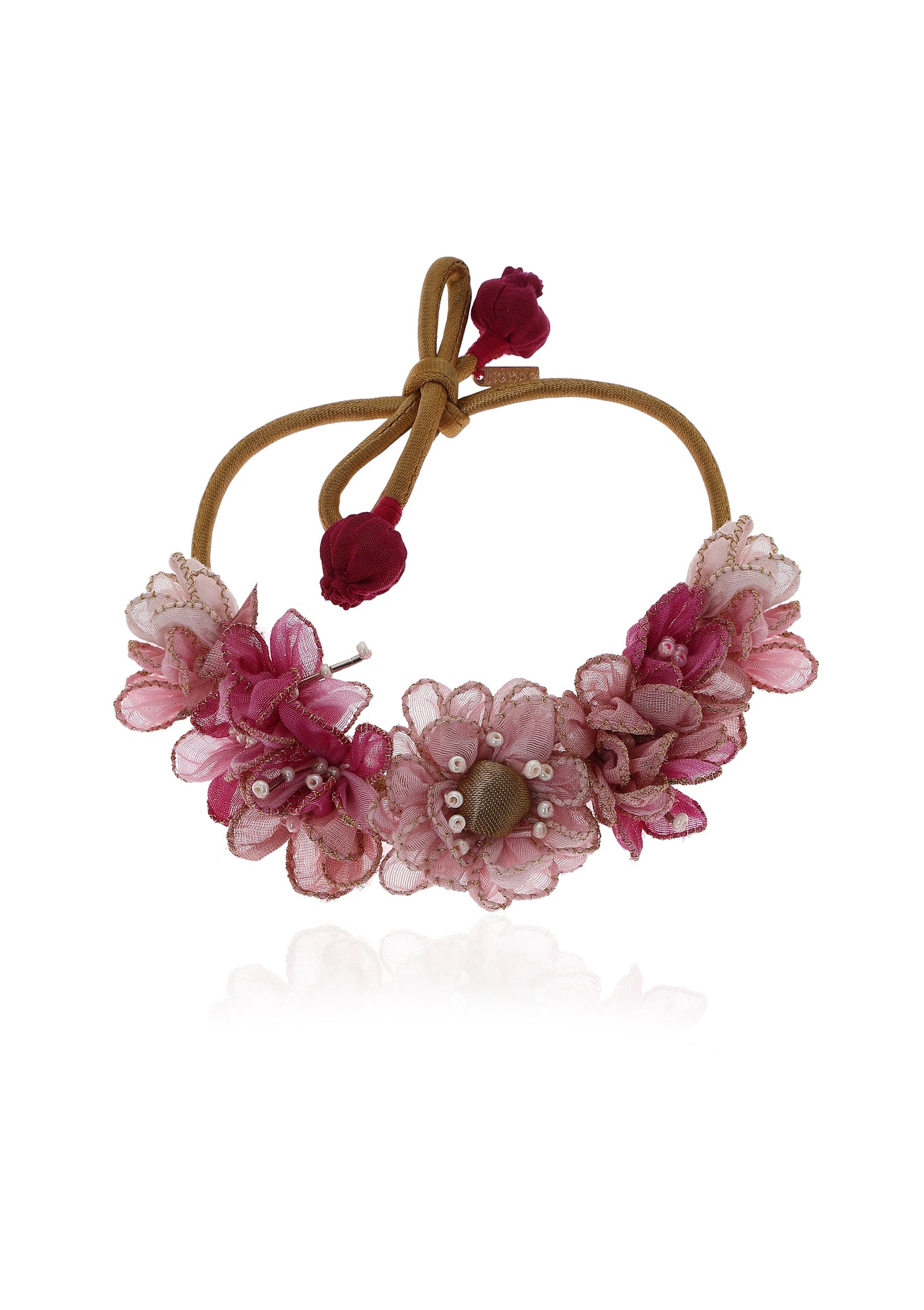 Saga Pink Floral Gajra