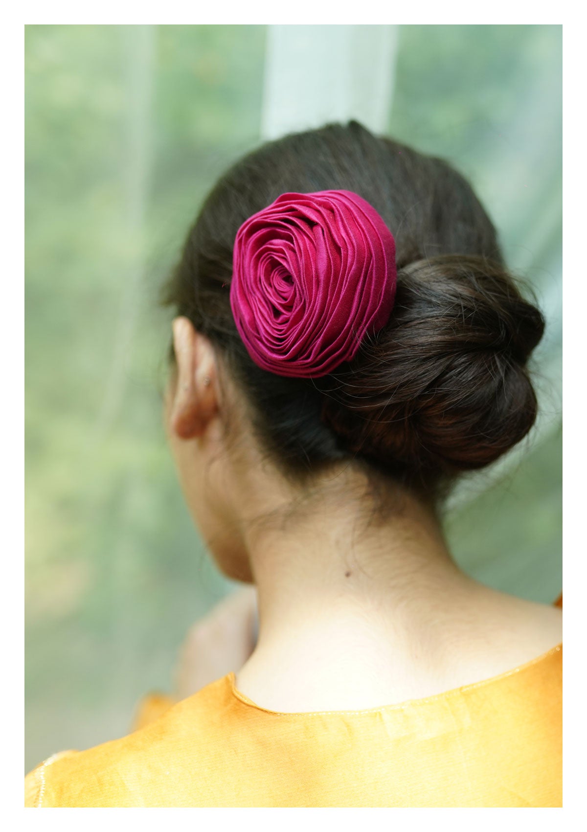 Lala Pink Rose Handmade Textile Accessory Online in India